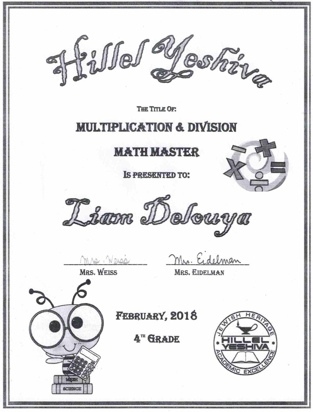 Math Genie Student Wins Math Bee